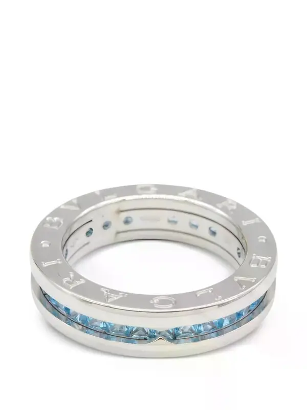 BVLGARI B.zero1 Blue Topaz Ring In 18k White Gold