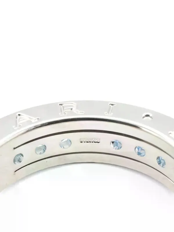 BVLGARI B.zero1 Blue Topaz Ring In 18k White Gold