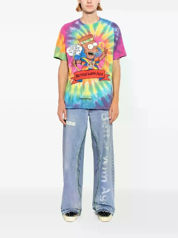 BETTER WITH AGE Tie-dye Graphic-print T-shirt