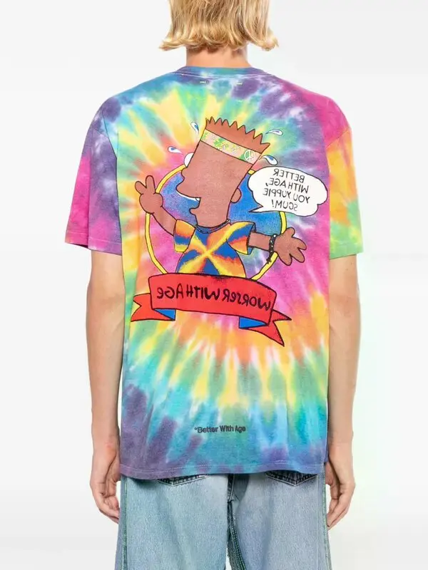 BETTER WITH AGE Tie-dye Graphic-print T-shirt
