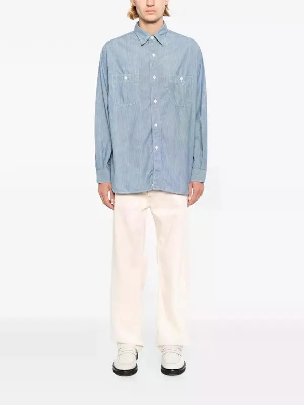 ORSLOW Striped Chest Pockets Shirt