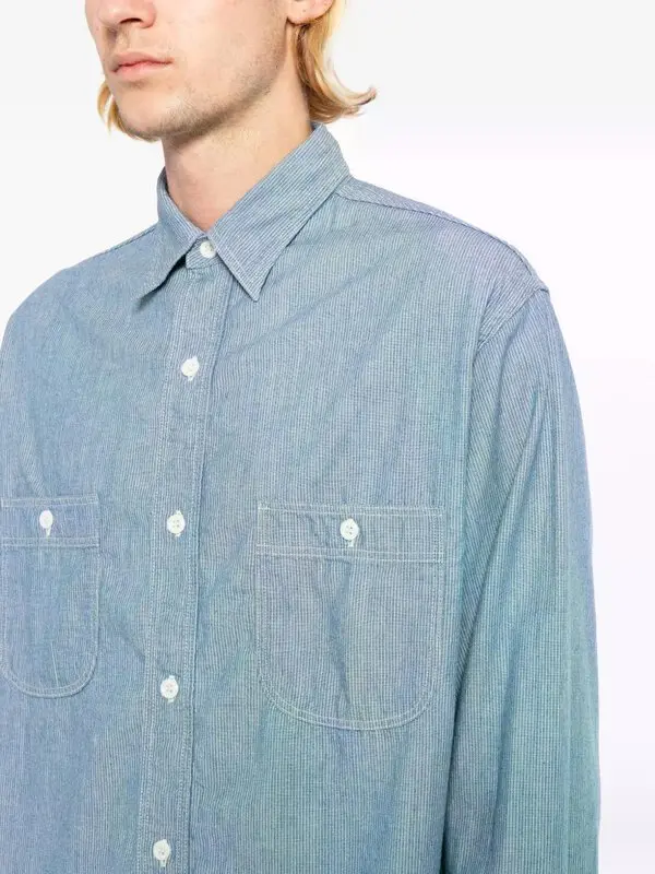 ORSLOW Striped Chest Pockets Shirt