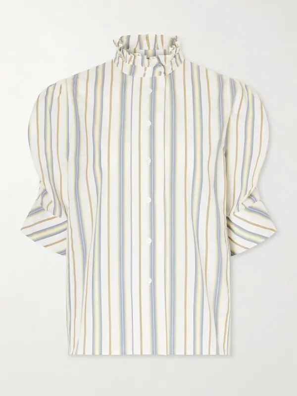 Thierry Colson Vita Striped Cotton Blouse