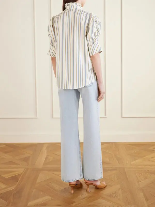 Thierry Colson Vita Striped Cotton Blouse
