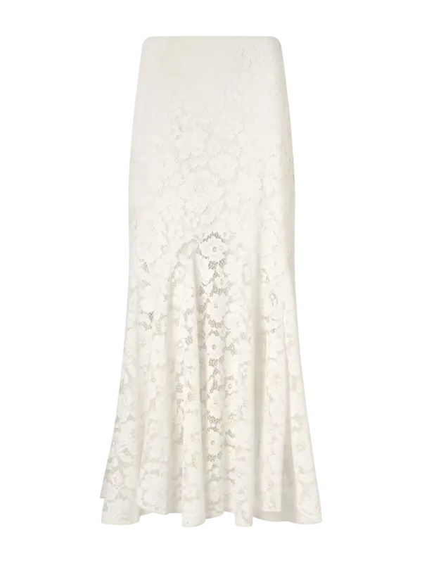 Rixo Jade Lace Pleated Midi Skirt - Neutrals