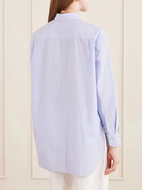 NILI LOTAN Yorke Striped Cotton Shirt