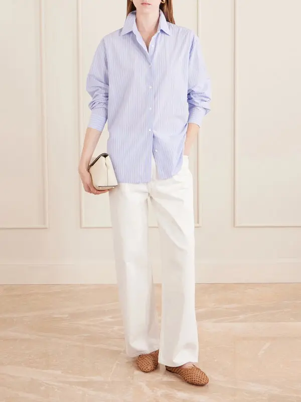 NILI LOTAN Yorke Striped Cotton Shirt