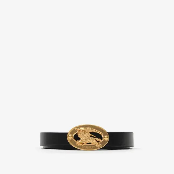 Burberry Reversible Knight Stamp Leather Belt - Black/hazel
