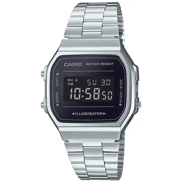 Casio Stainless Steel Digital Watch - Silver