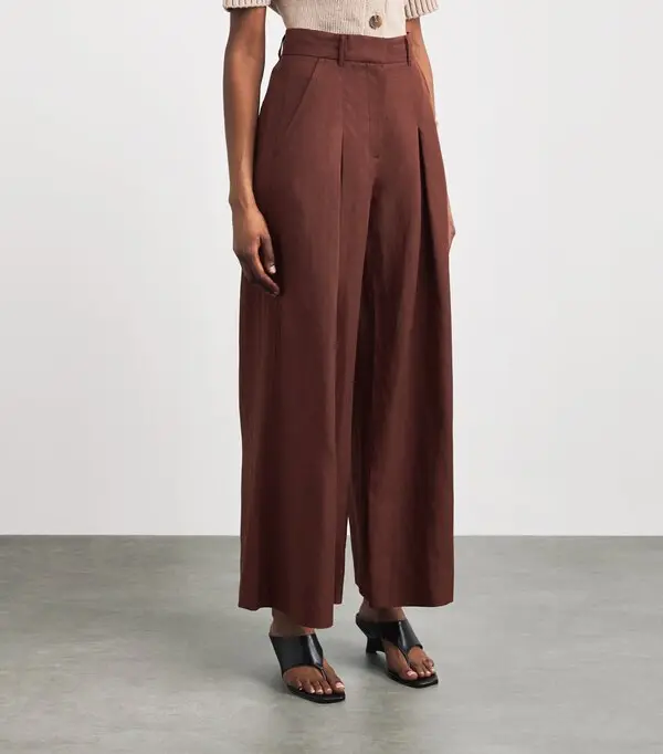ME+EM Pleated Wide-leg Trousers