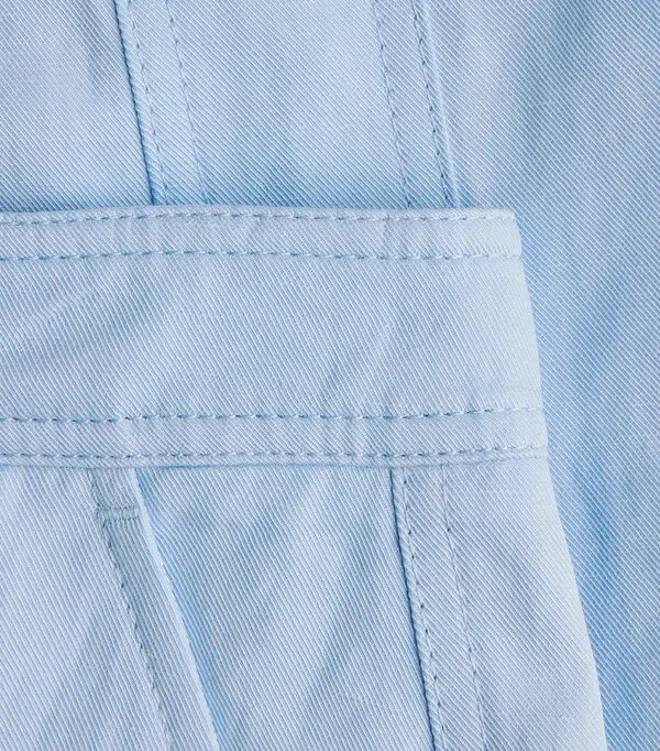 ME+EM Straight Cropped Trousers - Blue