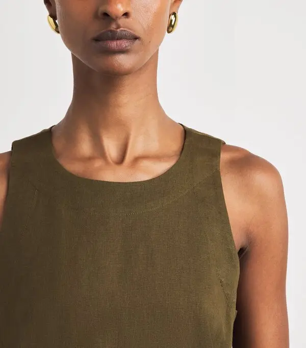 ME+EM Linen-blend Creaseless Shell Top