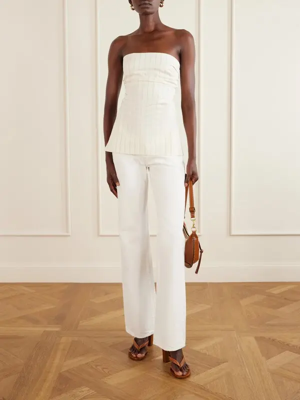 GIANVITO ROSSI Leather Thong Sandals With Block Heel