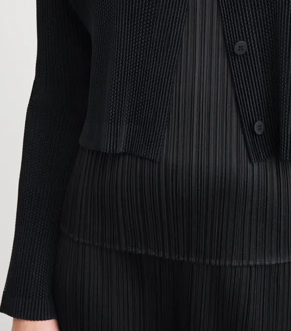 Issey Miyake Tatami Cropped Cardigan