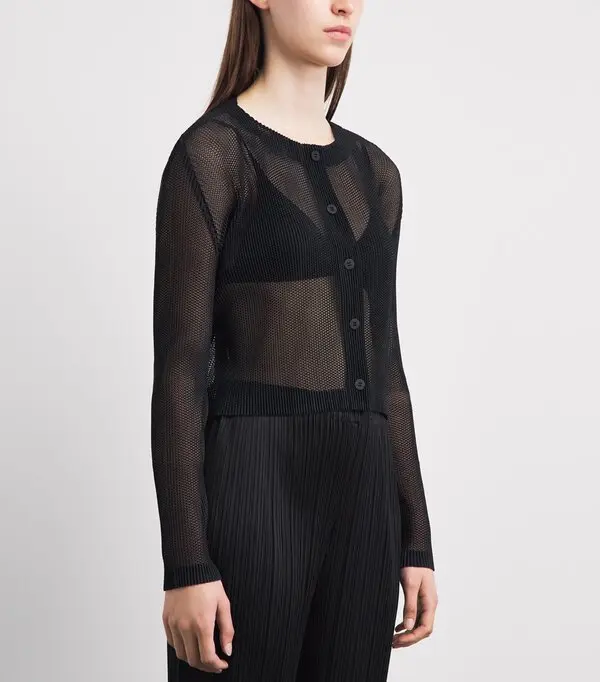 Issey Miyake Tatami Cropped Cardigan