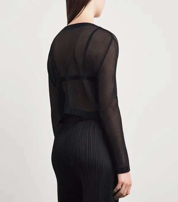 Issey Miyake Tatami Cropped Cardigan