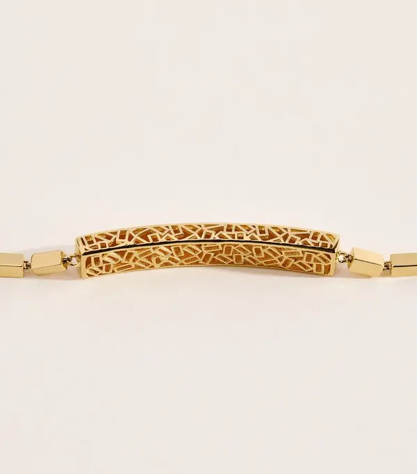 SUZANNE KALAN 18k Yellow Block-chain Id Bracelet