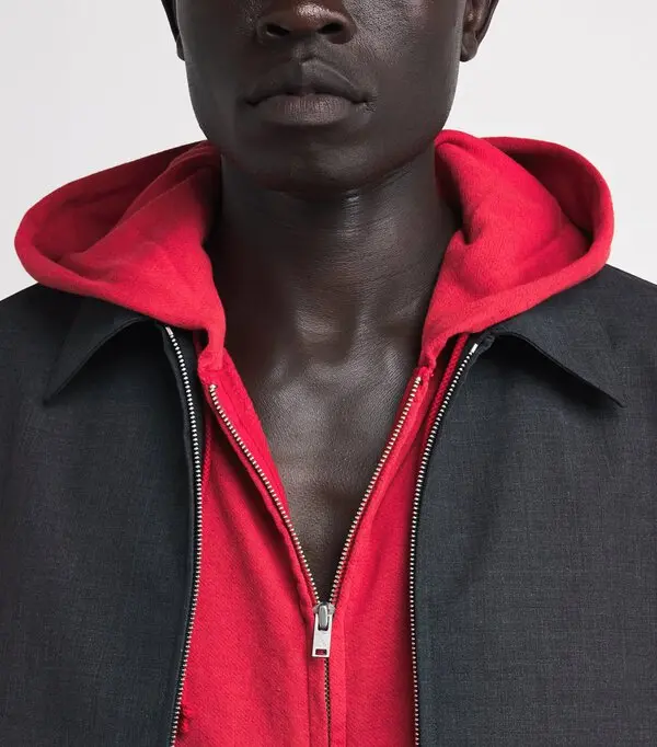 Auralee Cotton-wool-silk Zip-up Hoodie