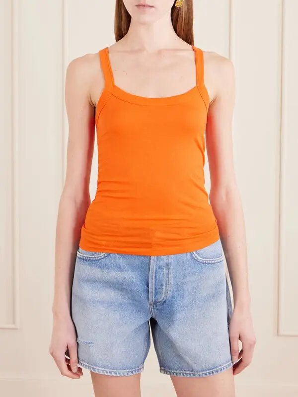 Eterne Duke Cotton-blend Tank - Orange