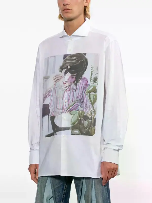 Junya Watanabe X Guy Rover Graphic-print Long-sleeve Shirt