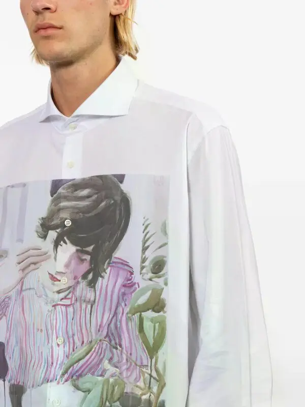 Junya Watanabe X Guy Rover Graphic-print Long-sleeve Shirt