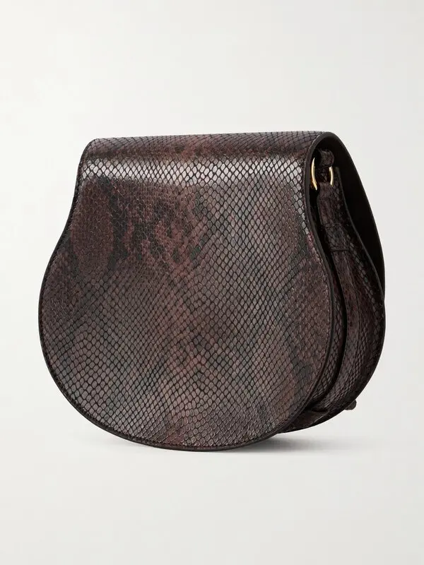 Chloé Marcie Snake-effect Leather Shoulder Bag