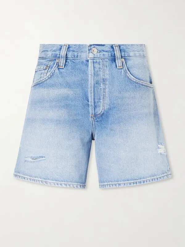 Citizens Of Humanity Billie Distressed Organic Denim Shorts