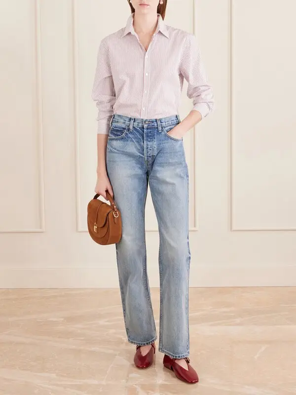 NILI LOTAN Raphael Striped Cotton Shirt