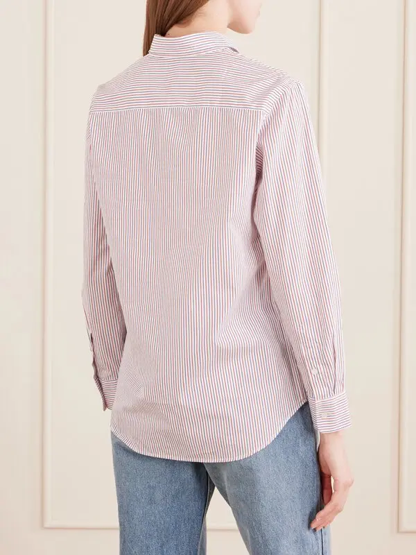 NILI LOTAN Raphael Striped Cotton Shirt