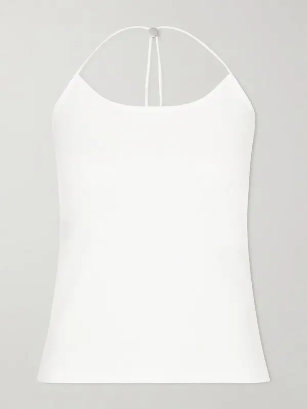 Still Here Toggle Cotton Tank Top - White