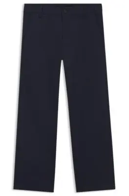Hugo Straight-fit Mercerized Stretch Cotton Twill Pants