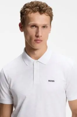 BOSS Cotton-piqué Polo Shirt With All-over Print