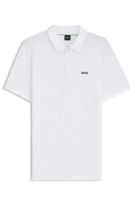 BOSS Cotton-piqué Polo Shirt With All-over Print