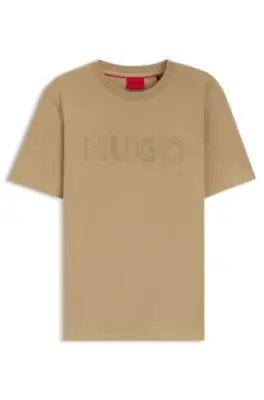 Hugo Cotton-jersey T-shirt With Check Logo