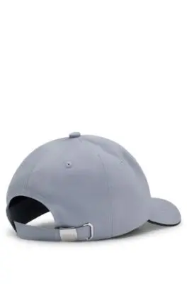 BOSS Cotton Twill Cap With Logo Print - Dark Grey