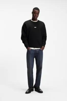 Hugo Cotton Terry Logo Sweatshirt - Black