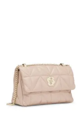 BOSS Double B Monogram Quilted Shoulder Bag - Light Red