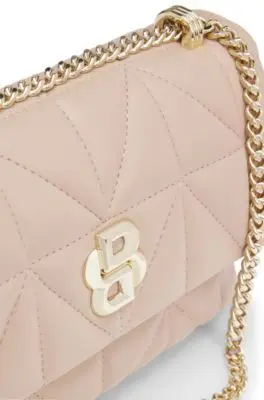 BOSS Double B Monogram Quilted Shoulder Bag - Light Red