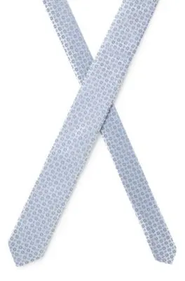 BOSS Silk-blend Jacquard Pattern Neck Tie - Light Blue