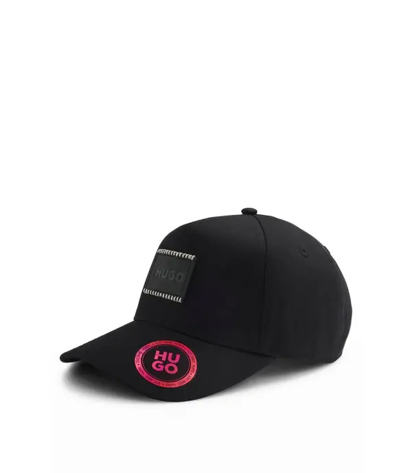 Hugo Cotton Twill Baseball Cap With Logo Patch - Black