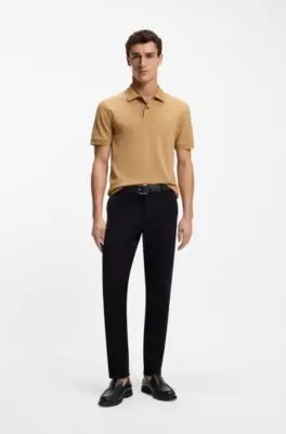 BOSS Pallas Polo Shirt In Cotton Piqué With Embroidered Logo - Beige