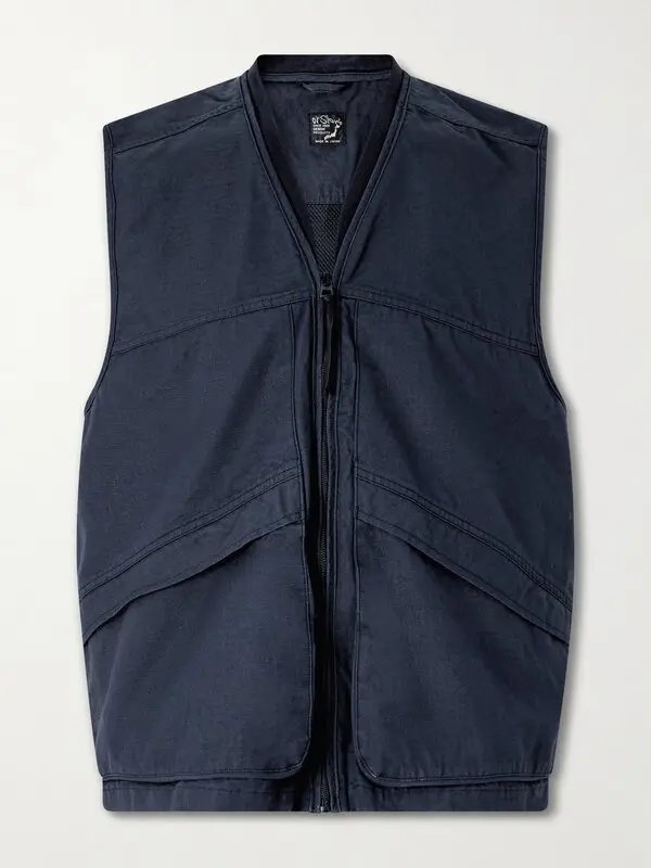 ORSLOW Utility Cotton Vest - Blue