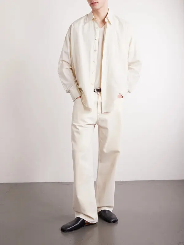 Our Legacy Above Striped Lyocell Shirt - Neutrals