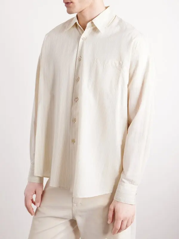 Our Legacy Above Striped Lyocell Shirt - Neutrals