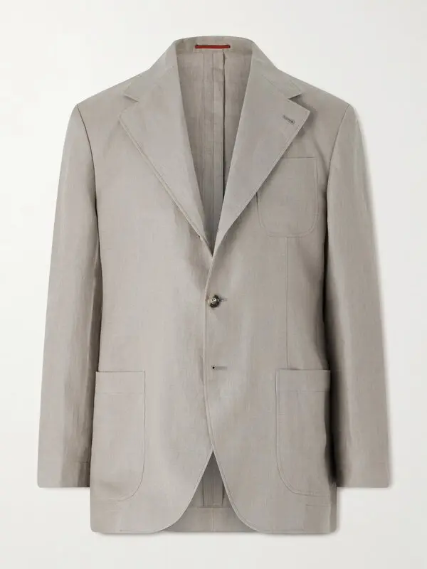 Brunello Cucinelli Linen-twill Suit Jacket - Green