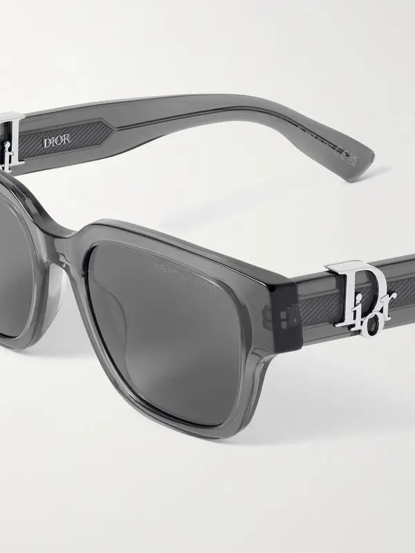Dior Oblique S1i Square Acetate Sunglasses - Gray