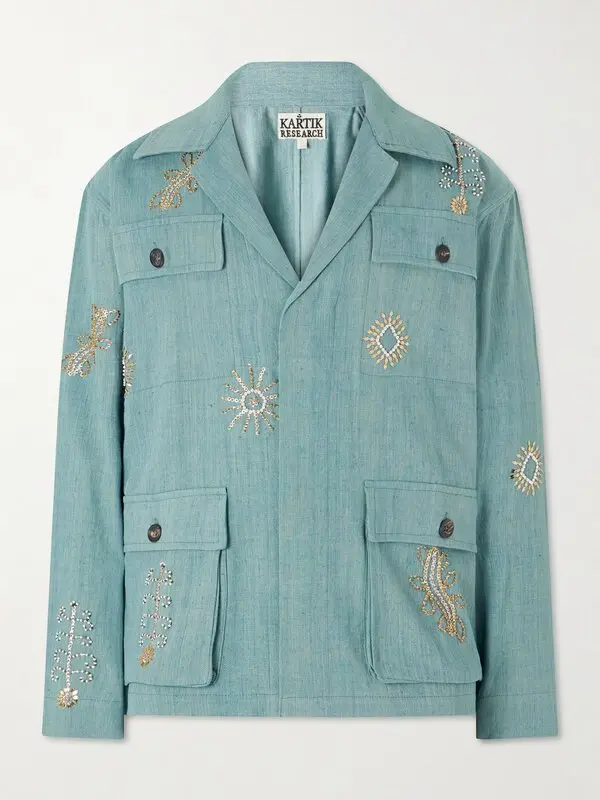 KARTIK RESEARCH Safari Embroidered Cotton Jacket