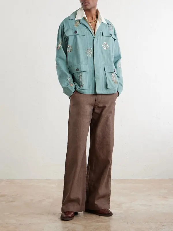 KARTIK RESEARCH Safari Embroidered Cotton Jacket