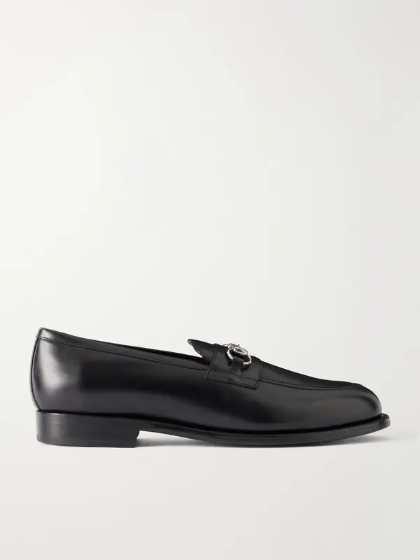 MORJAS The Horsebit Leather Loafers - Black