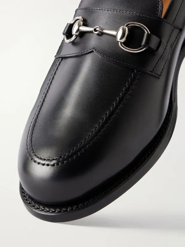 MORJAS The Horsebit Leather Loafers - Black